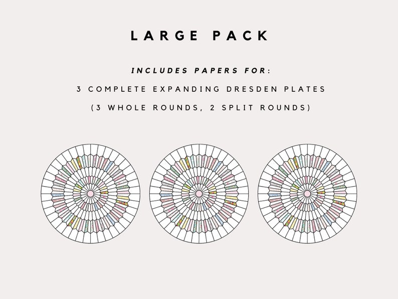 Expanding Dresden Plate Paper Templates: 5 Rounds EPP - Etsy