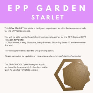 Starlet - English Paper Piecing - EPP - Paper Pieces - Acrylic ...