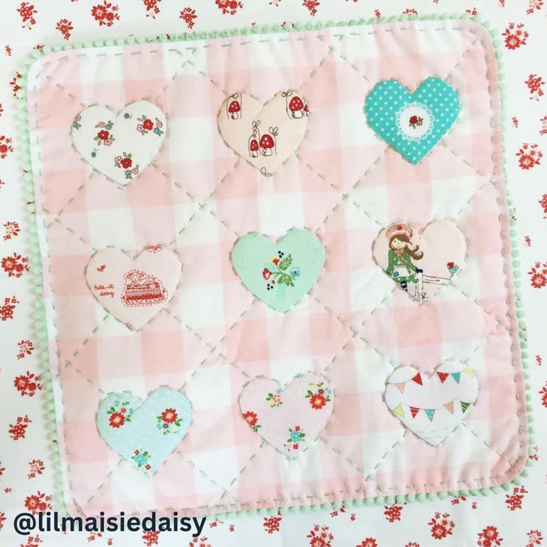 Hearts of Friendship Mini Quilt Pattern PDF Download - Etsy