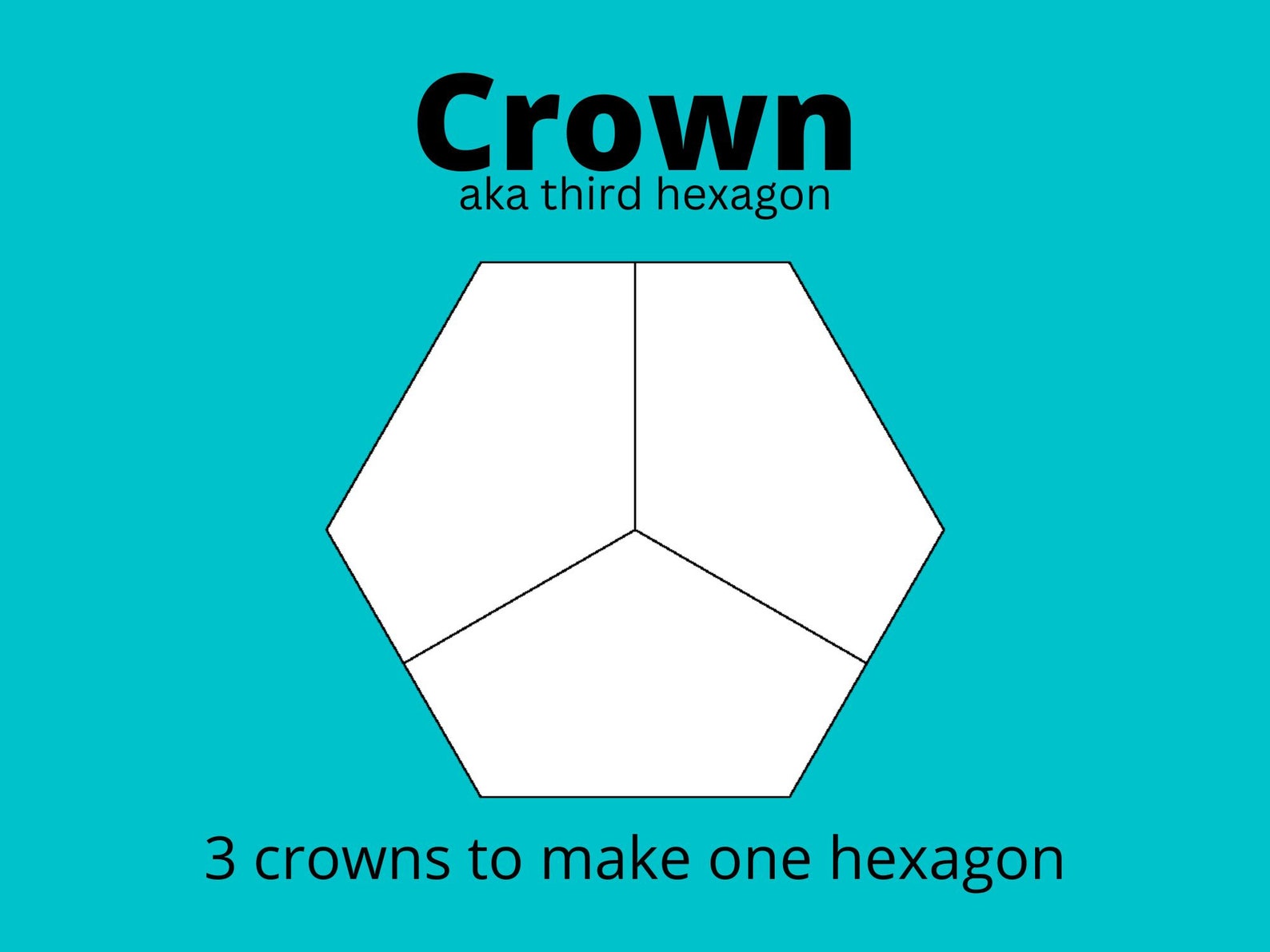 Crown Third Hexagon EPP Templates: 19 Sizes (PDF Download) - Etsy