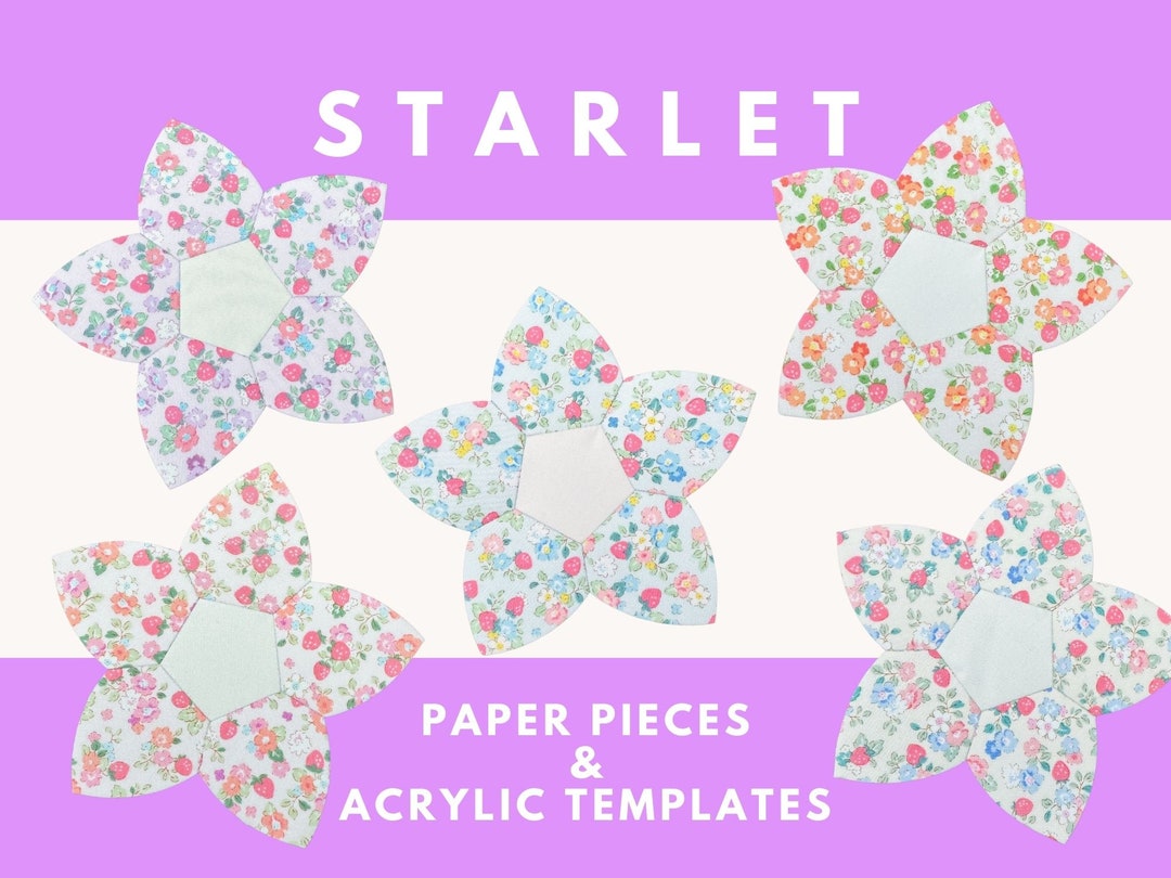 Starlet - English Paper Piecing - EPP - Paper Pieces - Acrylic ...