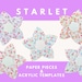 Starlet - English Paper Piecing - EPP - Paper Pieces - Acrylic ...