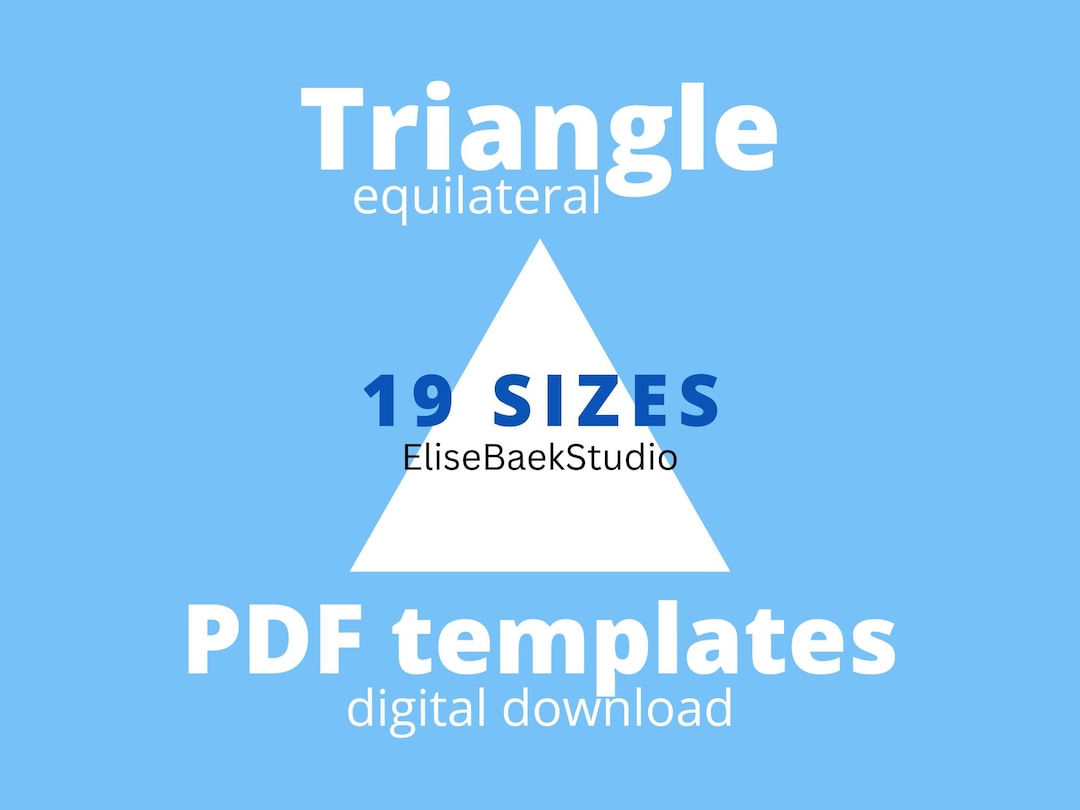 Equilateral Triangle Templates for EPP: 19 Sizes (PDF Download) - Etsy