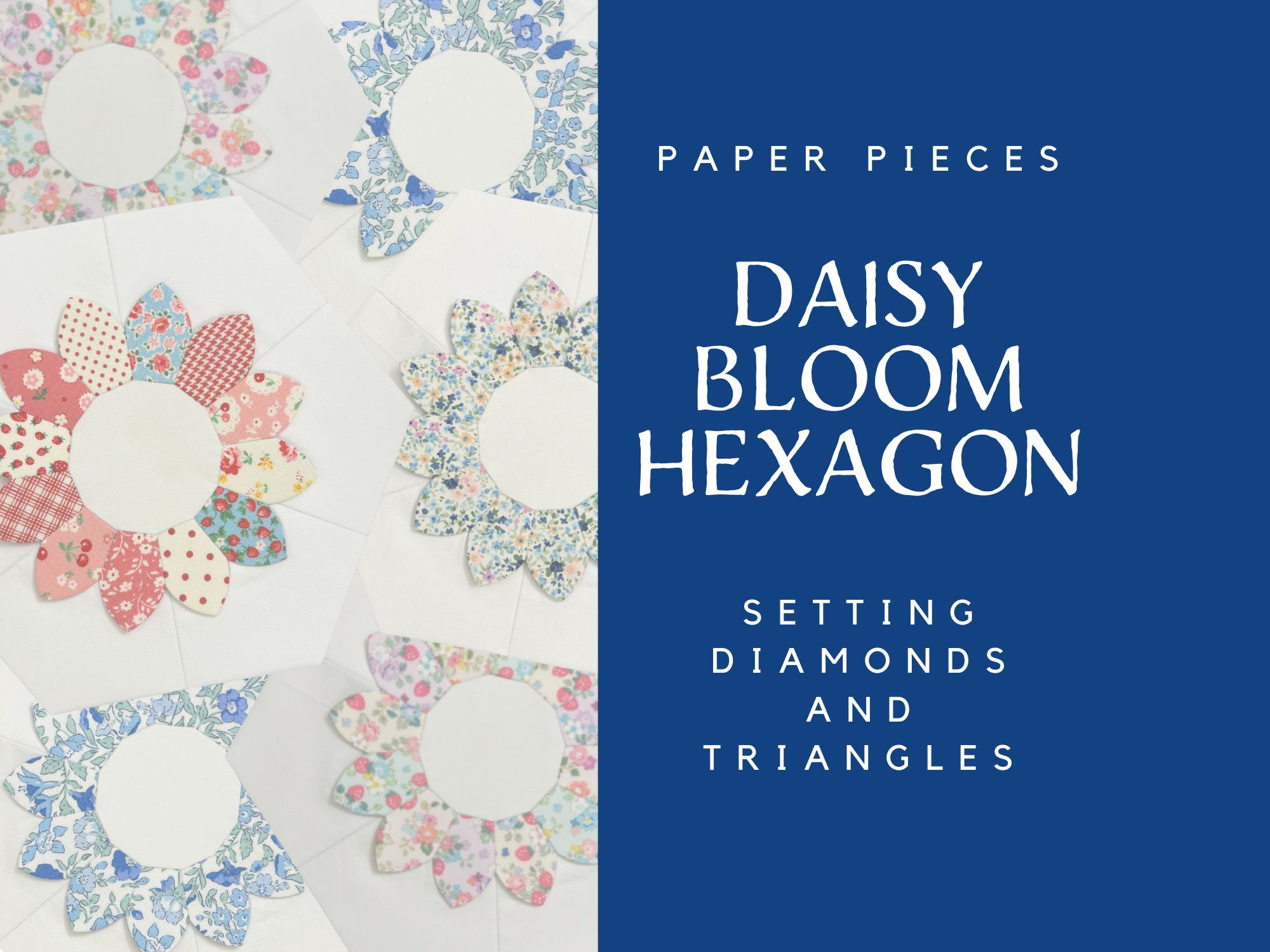 Daisy Bloom Hexagon Setting Diamonds and Triangles - English Paper ...