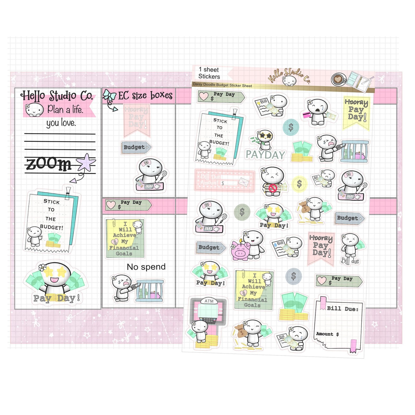 Planner Stickers Journaling Stickers Aesthetic Stickers Emoti Stickers ...