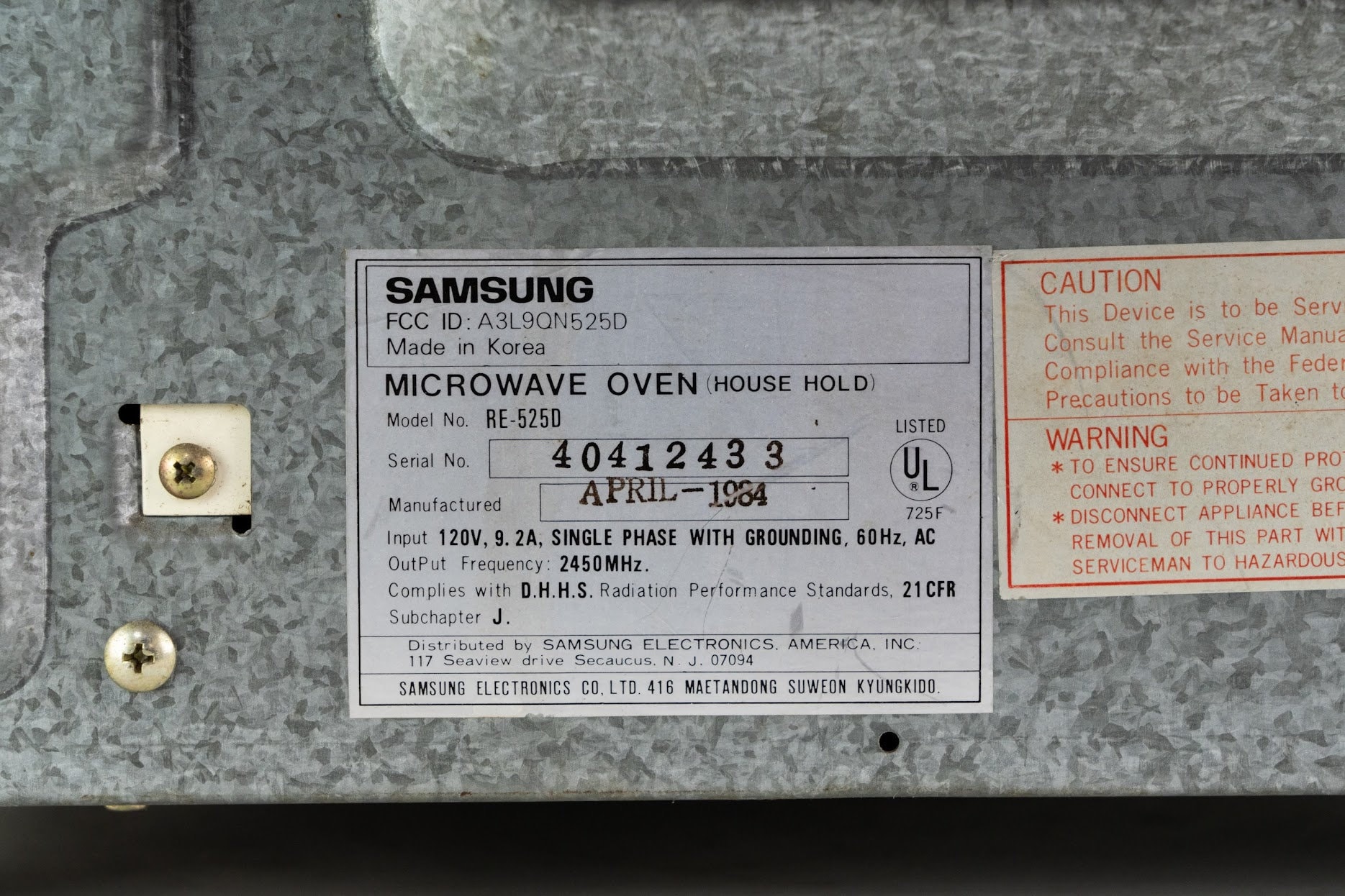 1980s Vintage Samsung RE-525D Microwave - Etsy