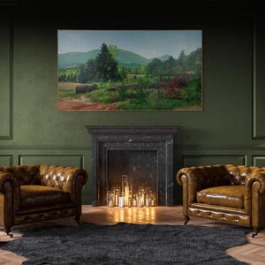 Ben Berns 'spots Fields' Oil on Canvas Painting - Etsy