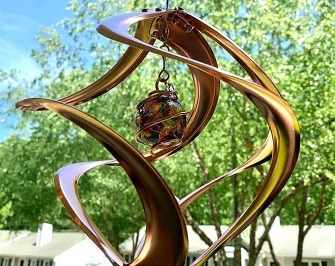 Copper Windspinner W/friendship Ball - Etsy