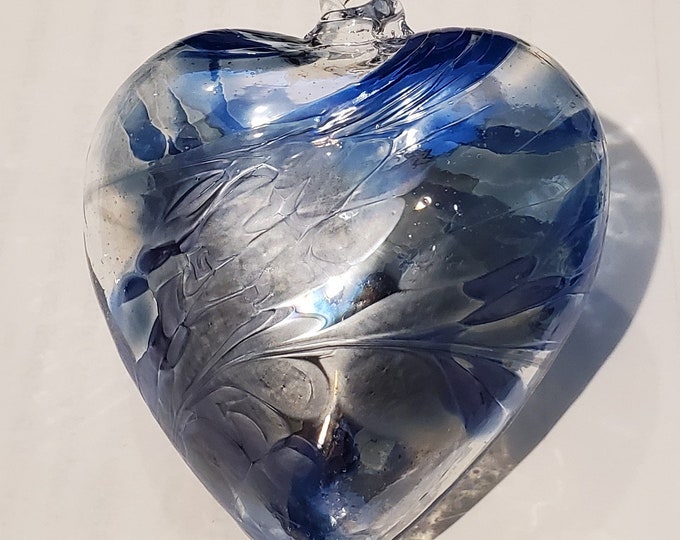 3 Blue Heart - Etsy
