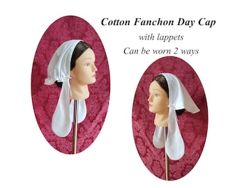 Lace Fanchon Styled Day Cap With Lappets Daycap Fanchon Historical ...