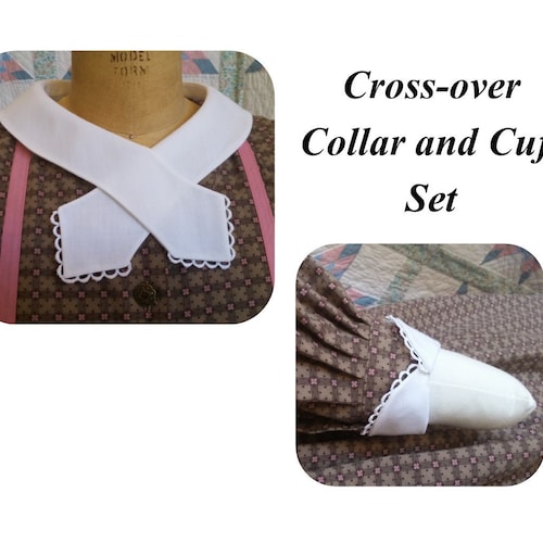 White Cotton Crossover Collar - Etsy