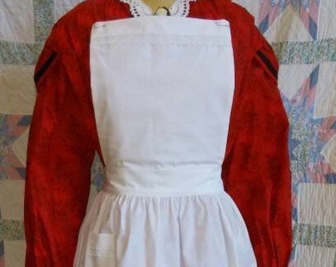 Women's Pinner Apron With Patch Pocket Regular or PLUS Size Victorian ...