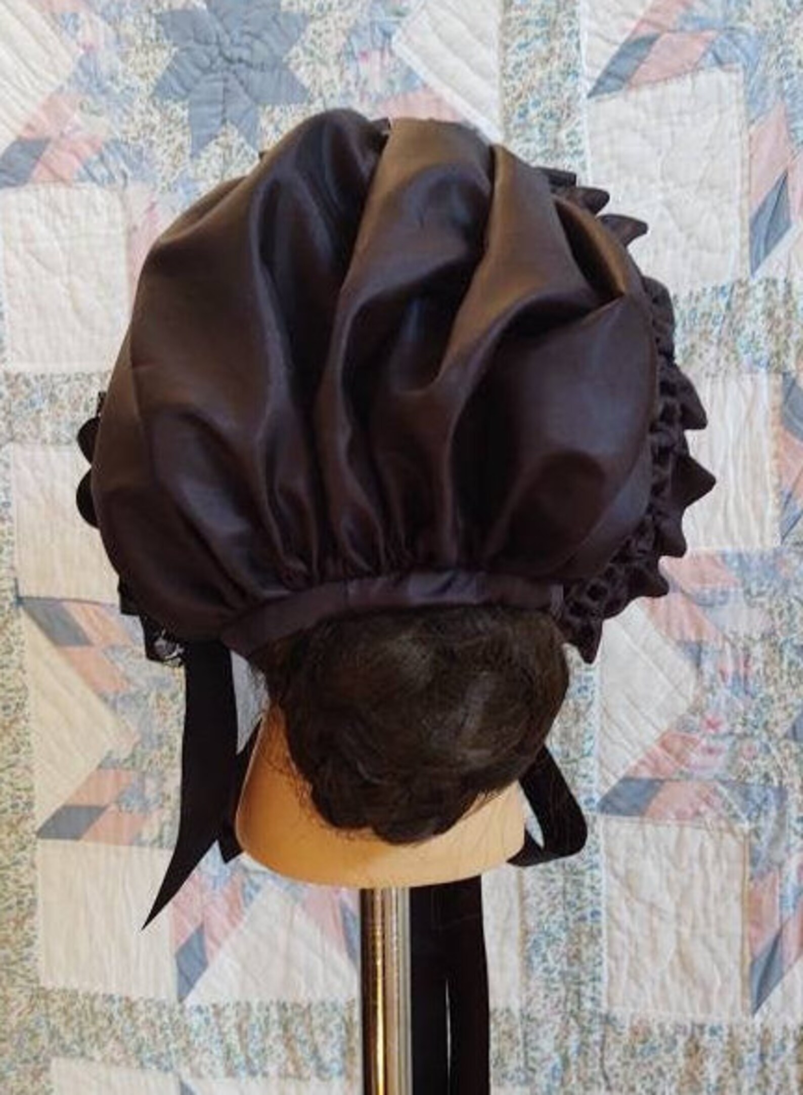 Mourning Bonnet - Drawn Bonnet - Capote Bonnet - Drawn Poke Bonnet ...