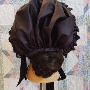 Mourning Bonnet - Drawn Bonnet - Capote Bonnet - Drawn Poke Bonnet ...