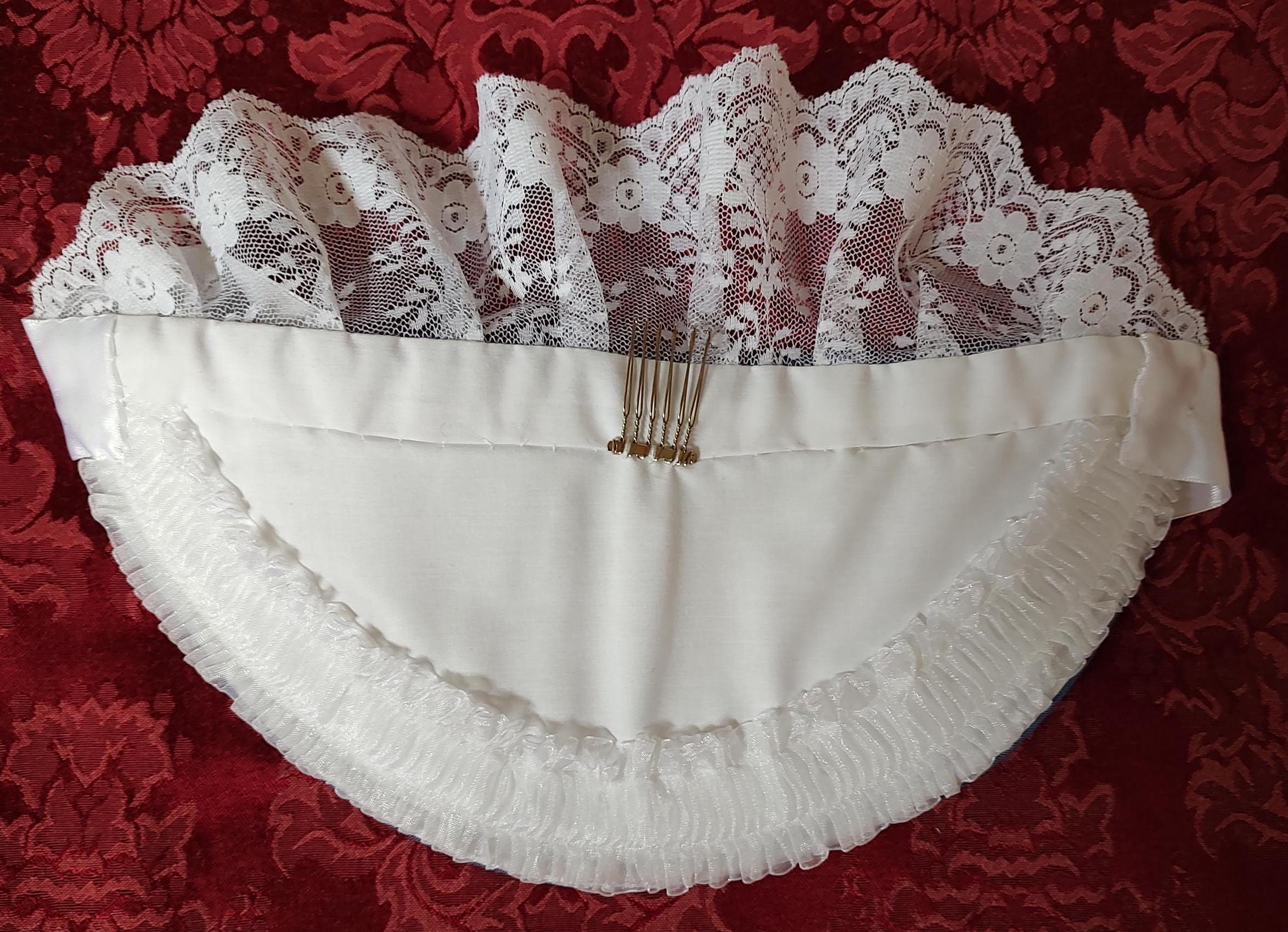 Slate Blue Fanchon Bonnet, Choice of Embellishment, Dinner Bonnet ...