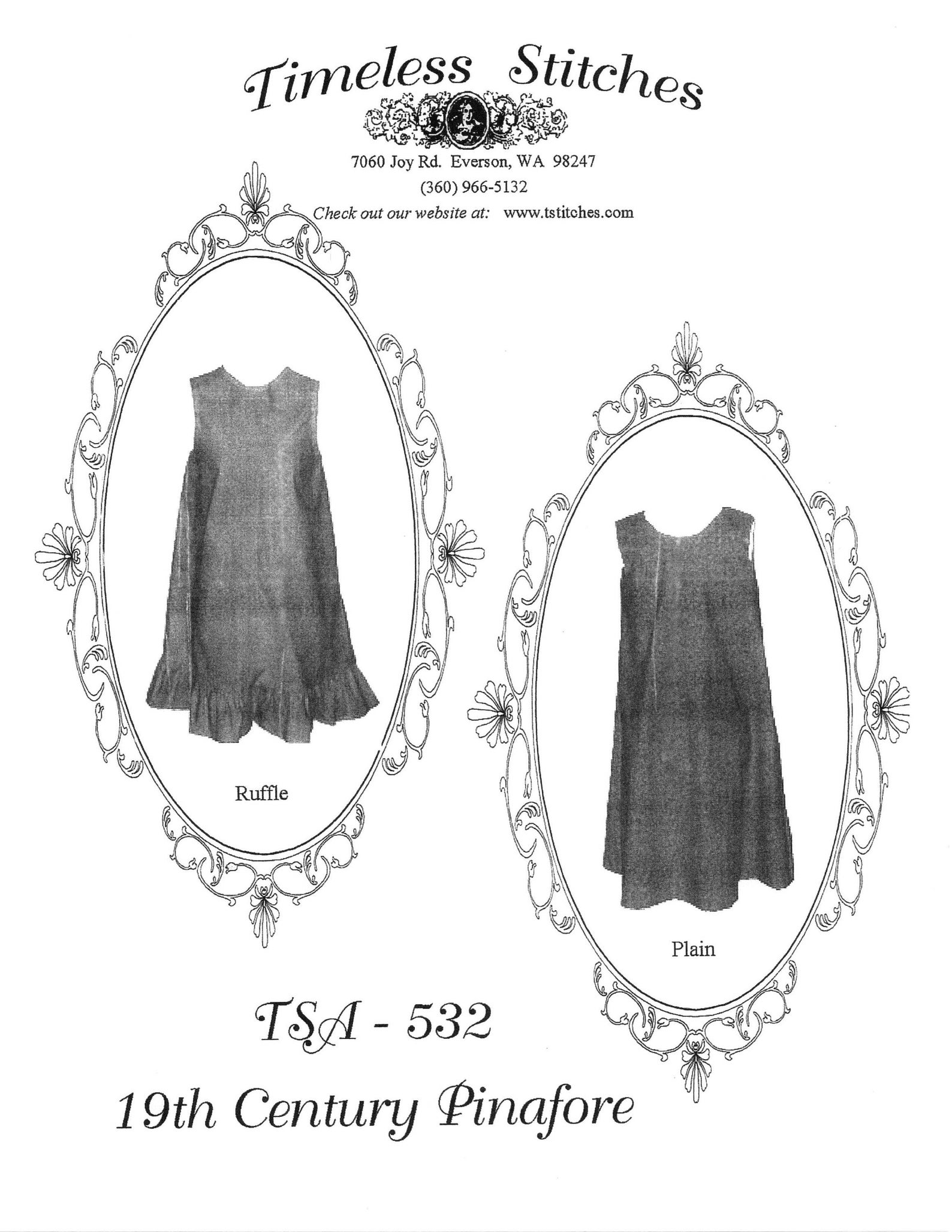 19th Century Pinafore/girls Pinafore/ Timeless Stitches Sewing | Etsy