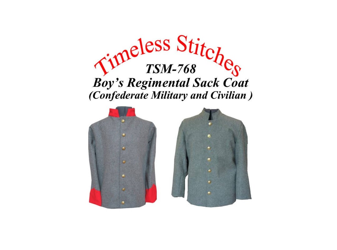 Boy's Regimental Sack Coat (confederate Military and Civilian ...