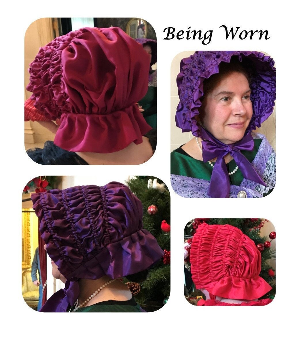 Drawn Bonnet Assorted Colors 19th Century Victorian | Etsy