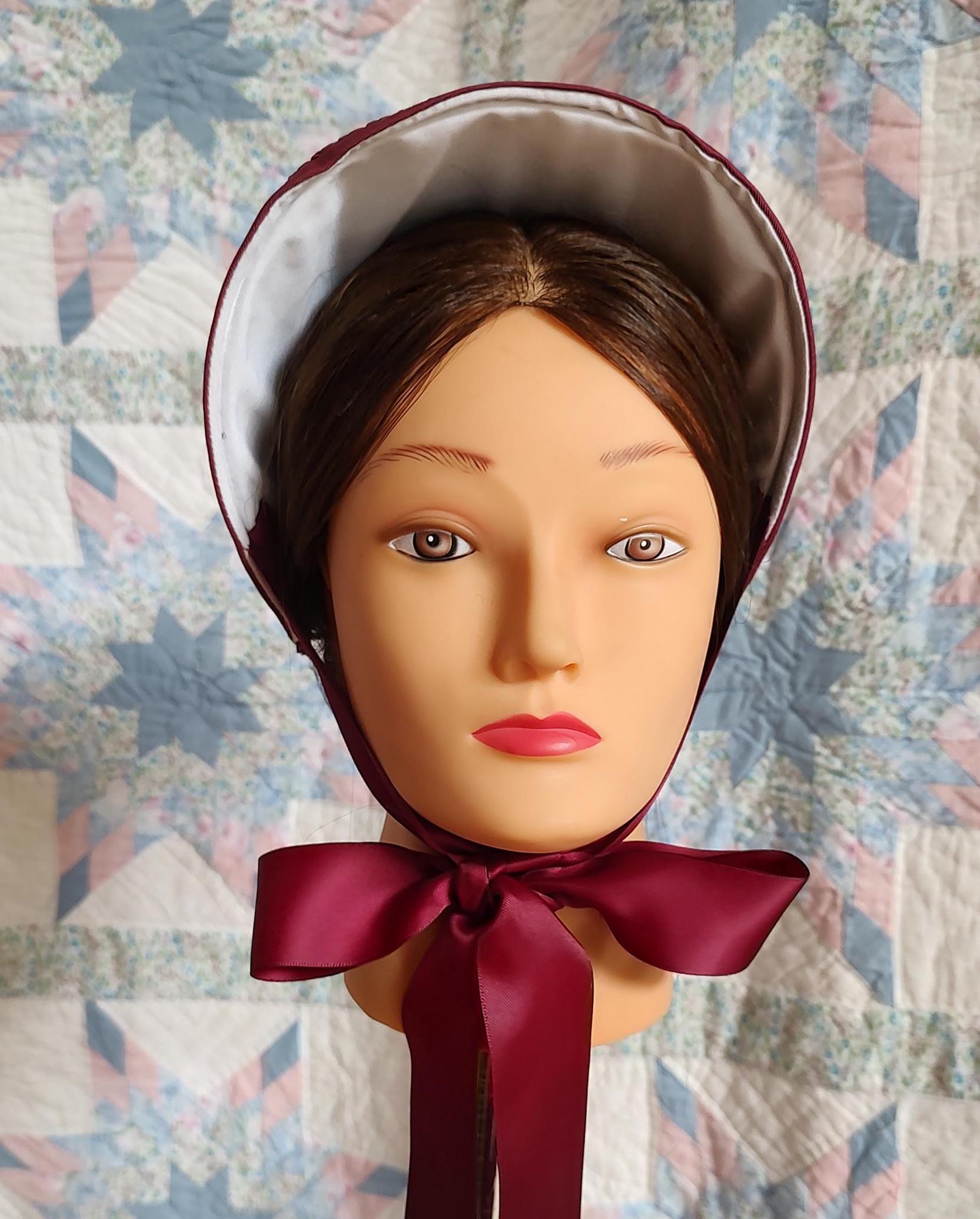 Wine Fanchon Bonnet, Choice of Embellishment, Dinner Bonnet - Empire ...