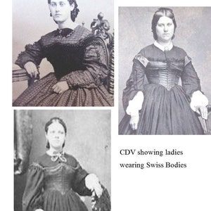 Swiss Body /mid- 19th Century/ Civil War Era Bodice Pattern/ Timeless ...
