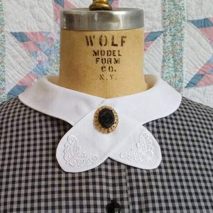 White Cotton Crossover Collar - Etsy