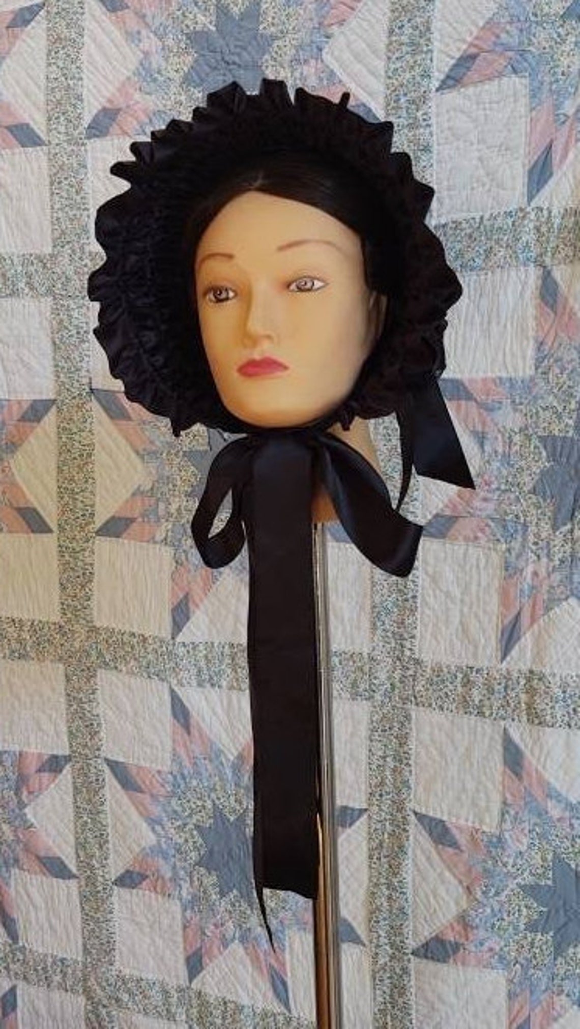 Mourning Bonnet Drawn Bonnet Capote Bonnet Drawn Poke | Etsy