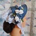 Slate Blue Fanchon Bonnet, Choice of Embellishment, Dinner Bonnet ...