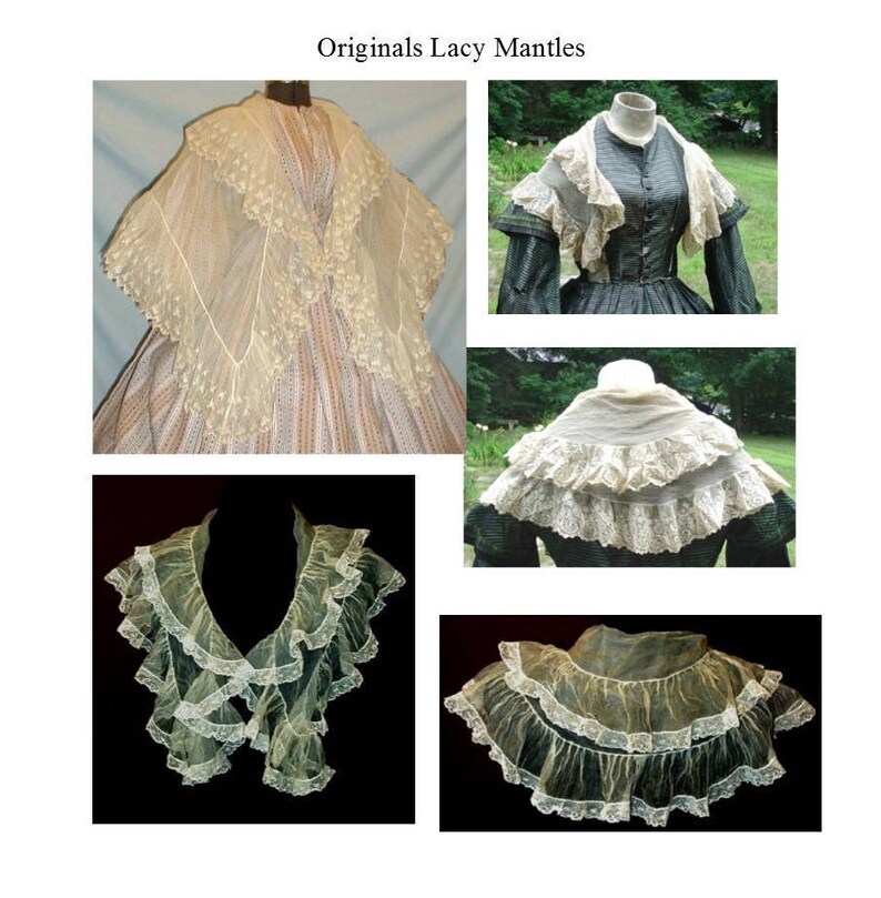 Ruffled Mantle/19th Century Mantle Cape Capelet Pattern/ - Etsy