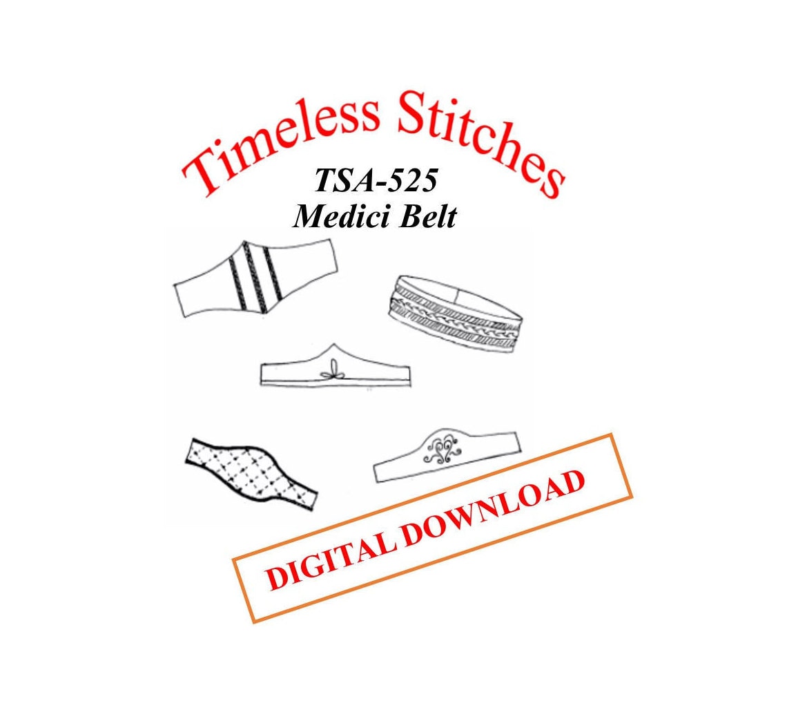 Medici Belt /19th Century Pattern/ Timeless Stitches Sewing Pattern TSA ...