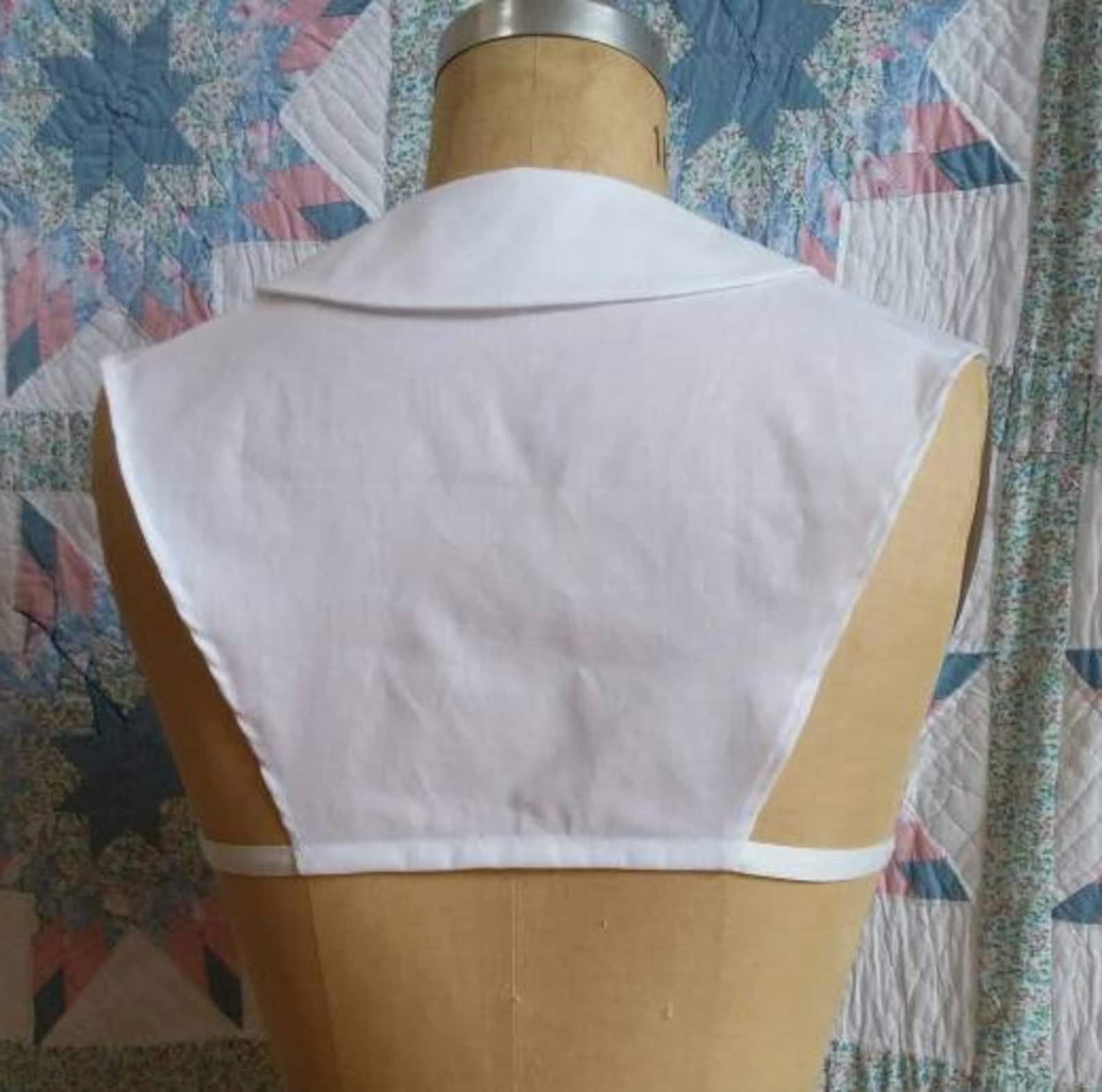 Chemisette White Cotton Pin-tucked With Choice of 3 Collars | Etsy