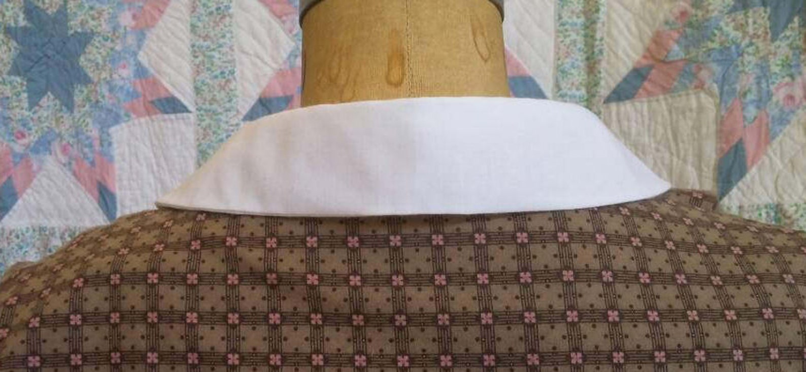 White Cotton Crossover Collar and Cuff Set- 19th Century Victorian ...