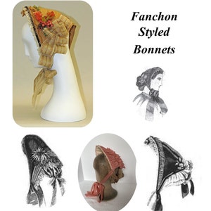 Slate Blue Fanchon Bonnet, Choice of Embellishment, Dinner Bonnet ...