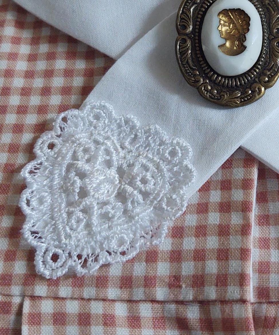 White Cotton Crossover Collar - Etsy