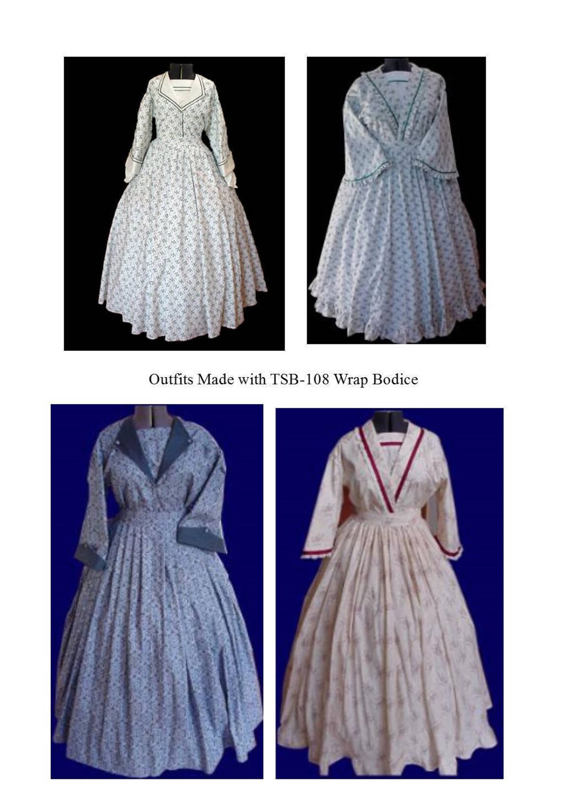 Wrap Bodice /mid 19th Century/ Civil War Era Bodice Pattern/ - Etsy
