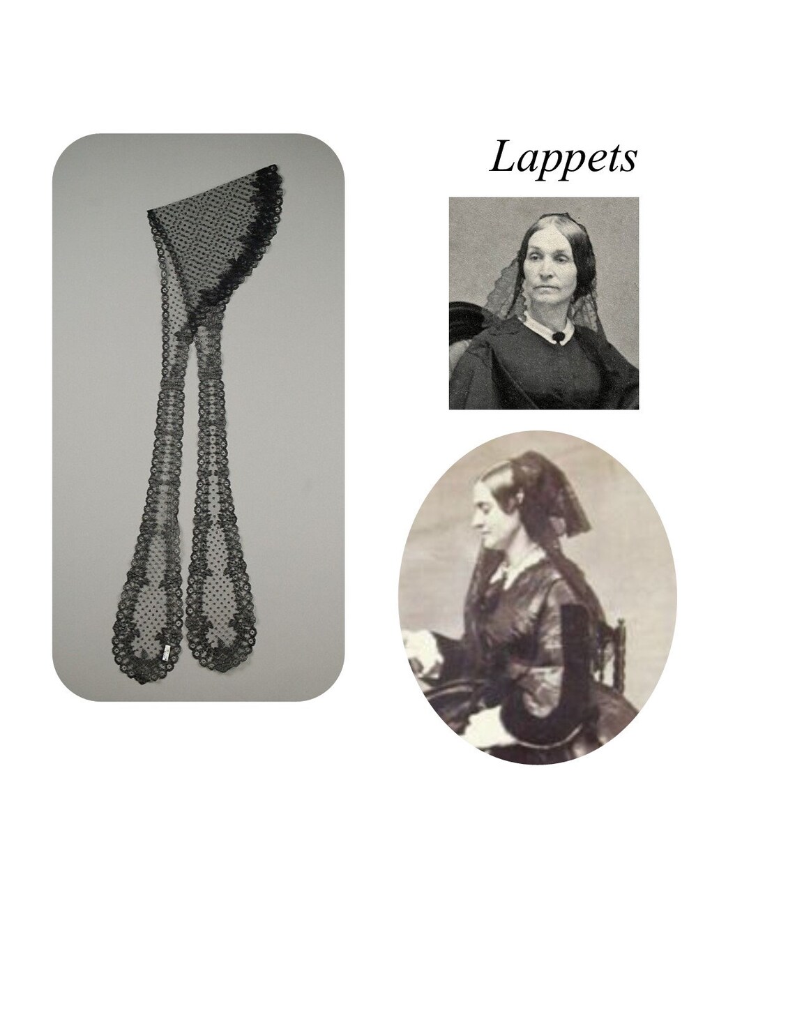 Lace Fanchon Styled Day Cap With Lappets - Daycap - Fanchon ...