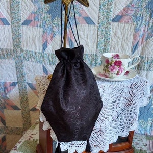 Reticule Drawstring Bag, 19th Century Victorian Purse, Evening, Civil ...