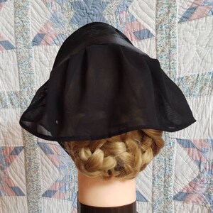 Brocade Fanchon Mourning Bonnet - Dinner Bonnet - Empire Bonnet ...