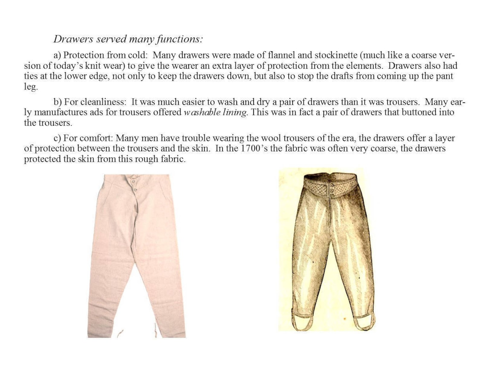 Men's Drawers/ 19th Century Men's Drawers Pattern - Etsy UK