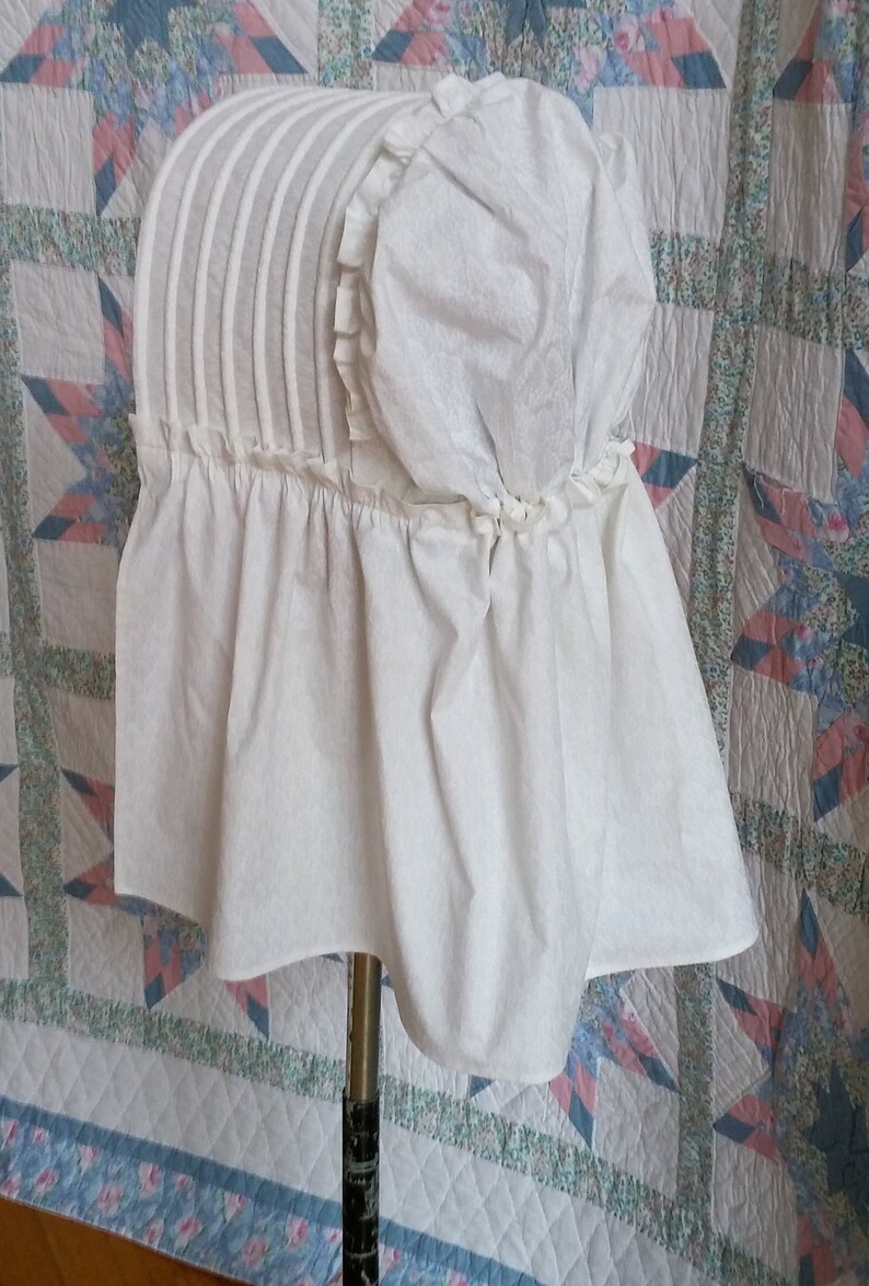 Shaped Cloth Bonnet / 19th Century Cloth Bonnet/ Prairie Bonnet/ Wagon ...