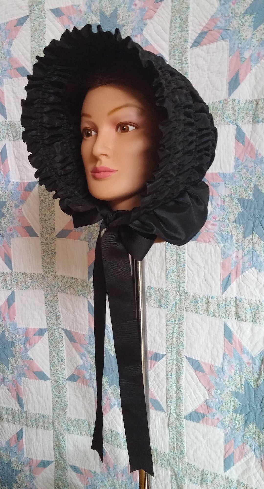 Mourning Bonnet - Drawn Bonnet - Etsy