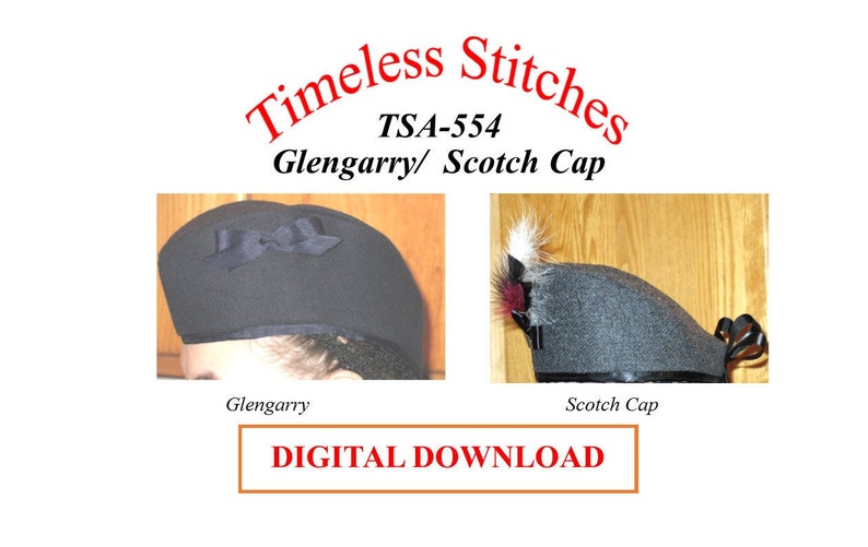 Glengarry - Scotch Cap /19th Century Headwear Pattern/ Timeless ...