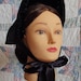 Brocade Fanchon Mourning Bonnet - Dinner Bonnet - Empire Bonnet ...