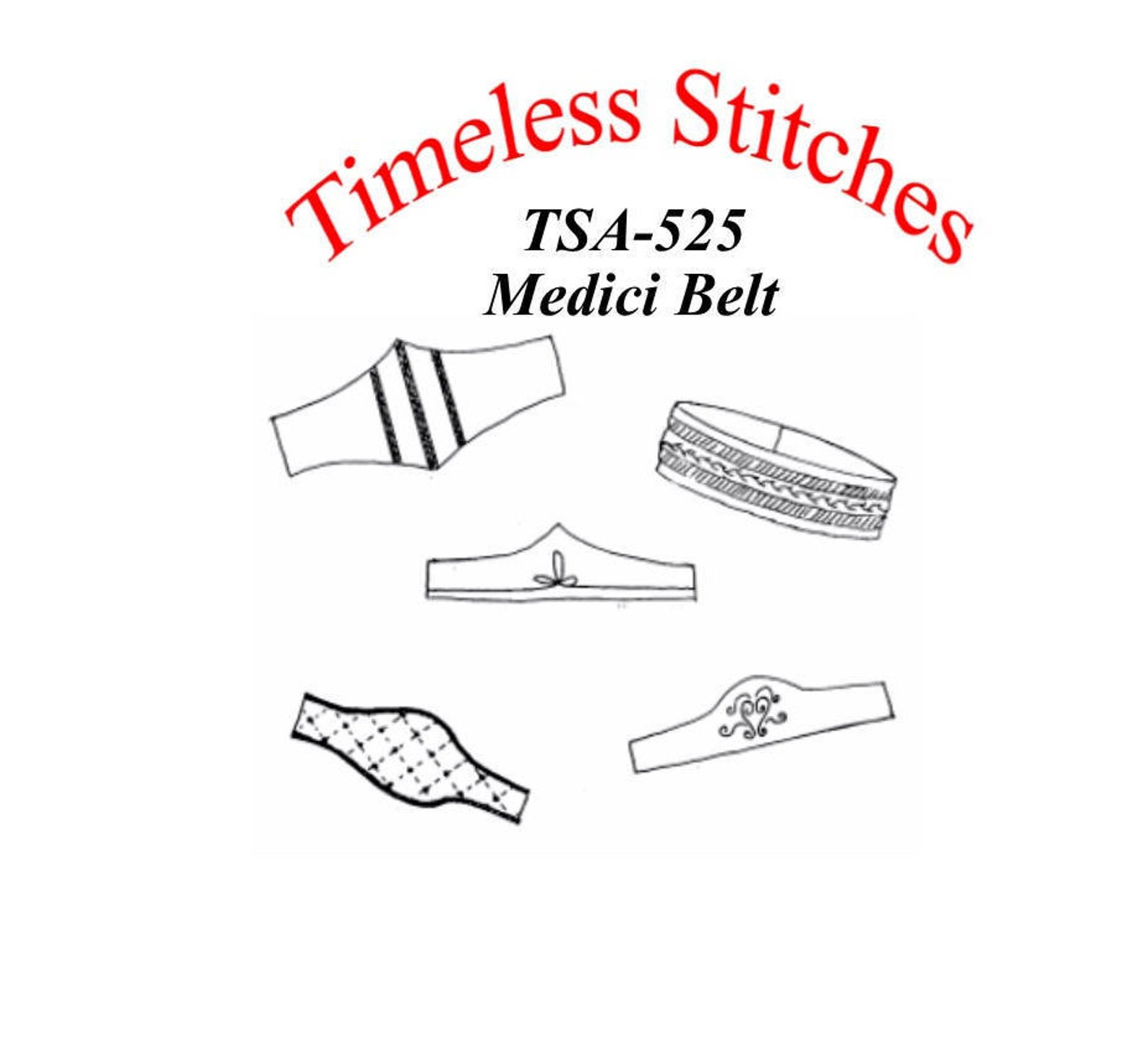 Medici Belt /19th Century Pattern/ Timeless Stitches Sewing Pattern TSA ...