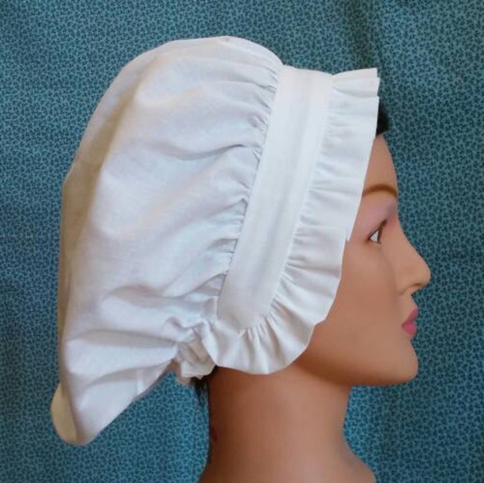 White Cotton Round Cap Day Cap Mob Cap Colonial - Etsy Canada