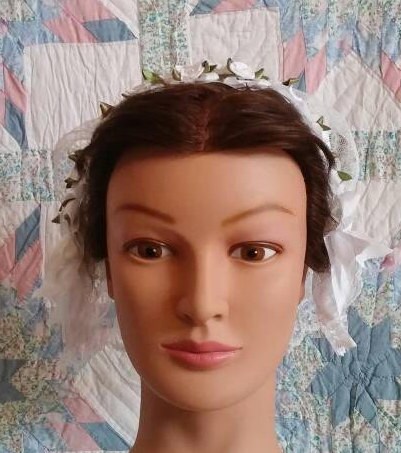 White Ribbon Rose Trimmed Folded Ribbon Fanchon Style Lacy | Etsy