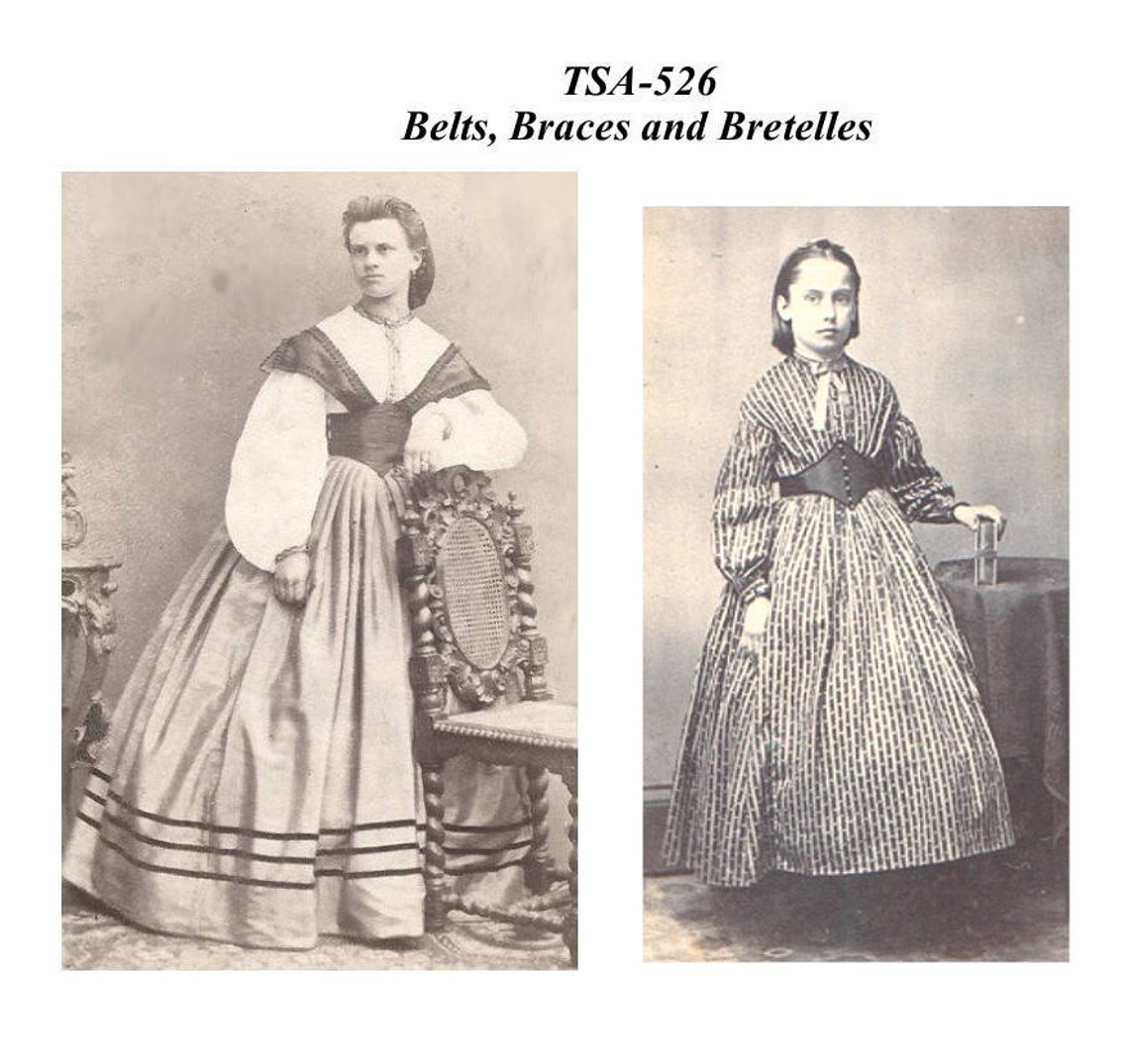 Belts Braces and Bretelles for Girls/19th Century Pattern/ | Etsy