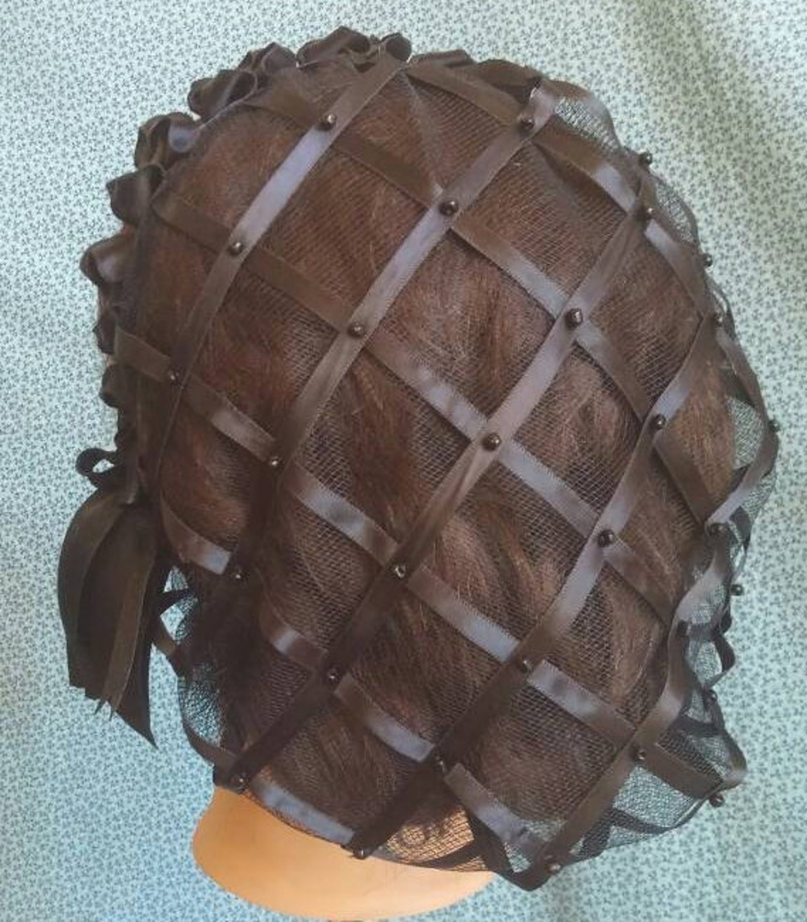 Black Ribbon Hairnet With Choice of Ribbon Coronet Plain | Etsy