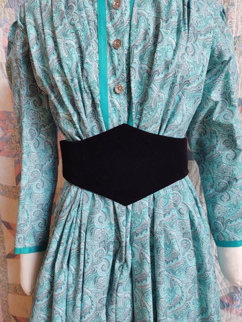 Plain Black Velvet Medici Belt Double Pointed Civil War - Etsy