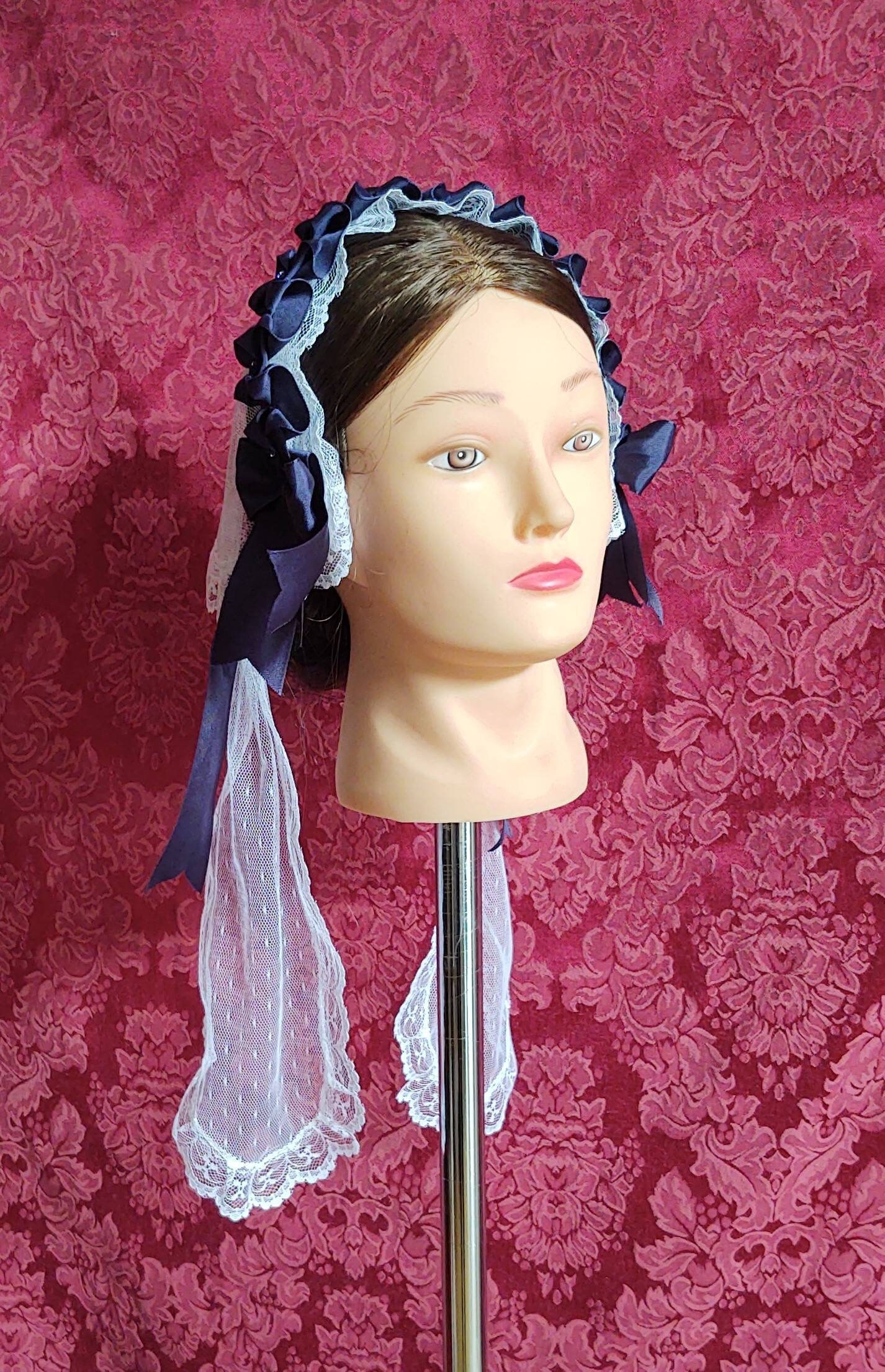 Lace Fanchon Styled Day Cap With Lappets - Daycap - Fanchon ...
