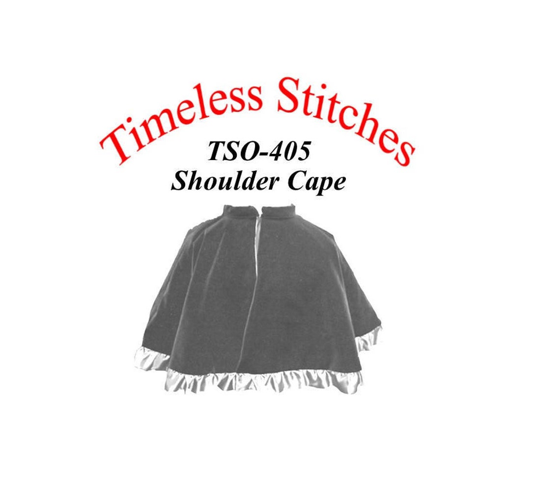 Shoulder Cape/ 19th Century Cloak Cape Capelet Pattern/ | Etsy